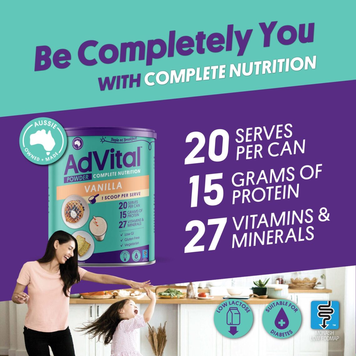 AdVital Nutritionally Complete Vanilla Powder