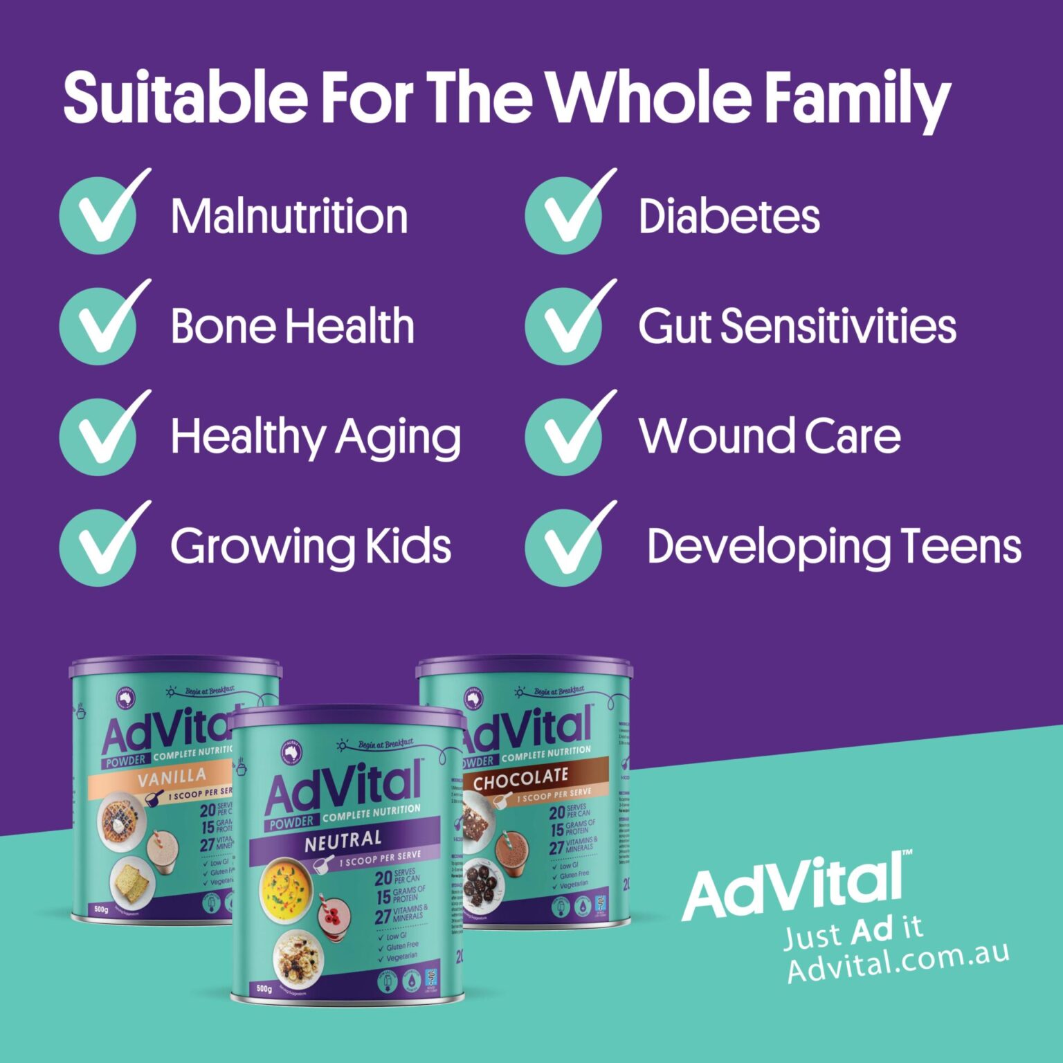 AdVital Nutritionally Complete Neutral Powder